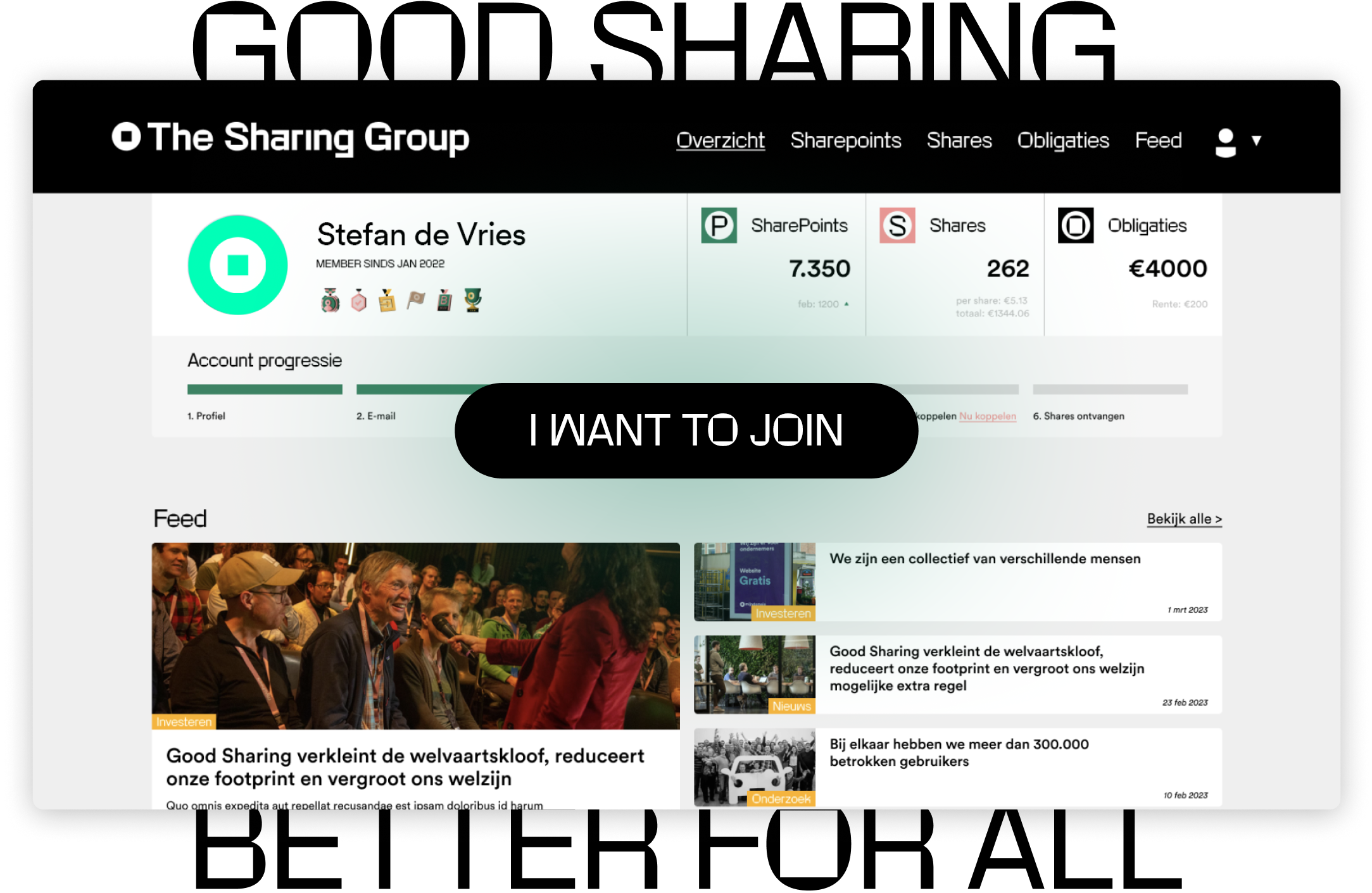 Join us as a shareholder - The Sharing Group